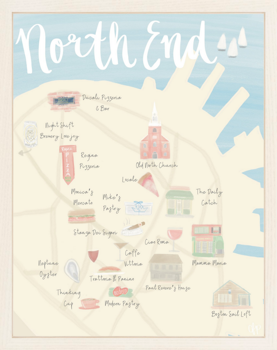North End Map Print – Palm Prints