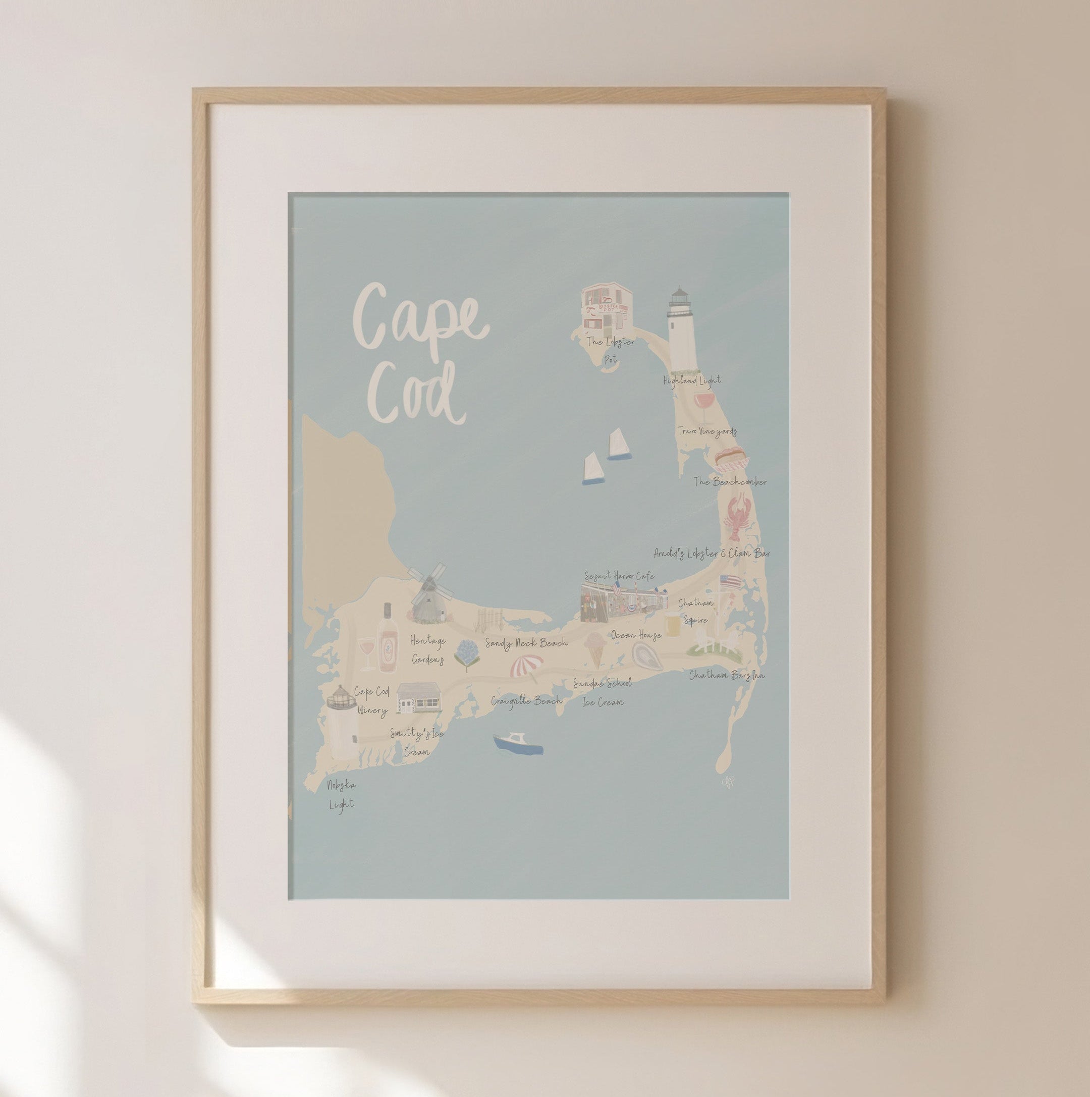 Cape Cod Map Print – Palm Prints