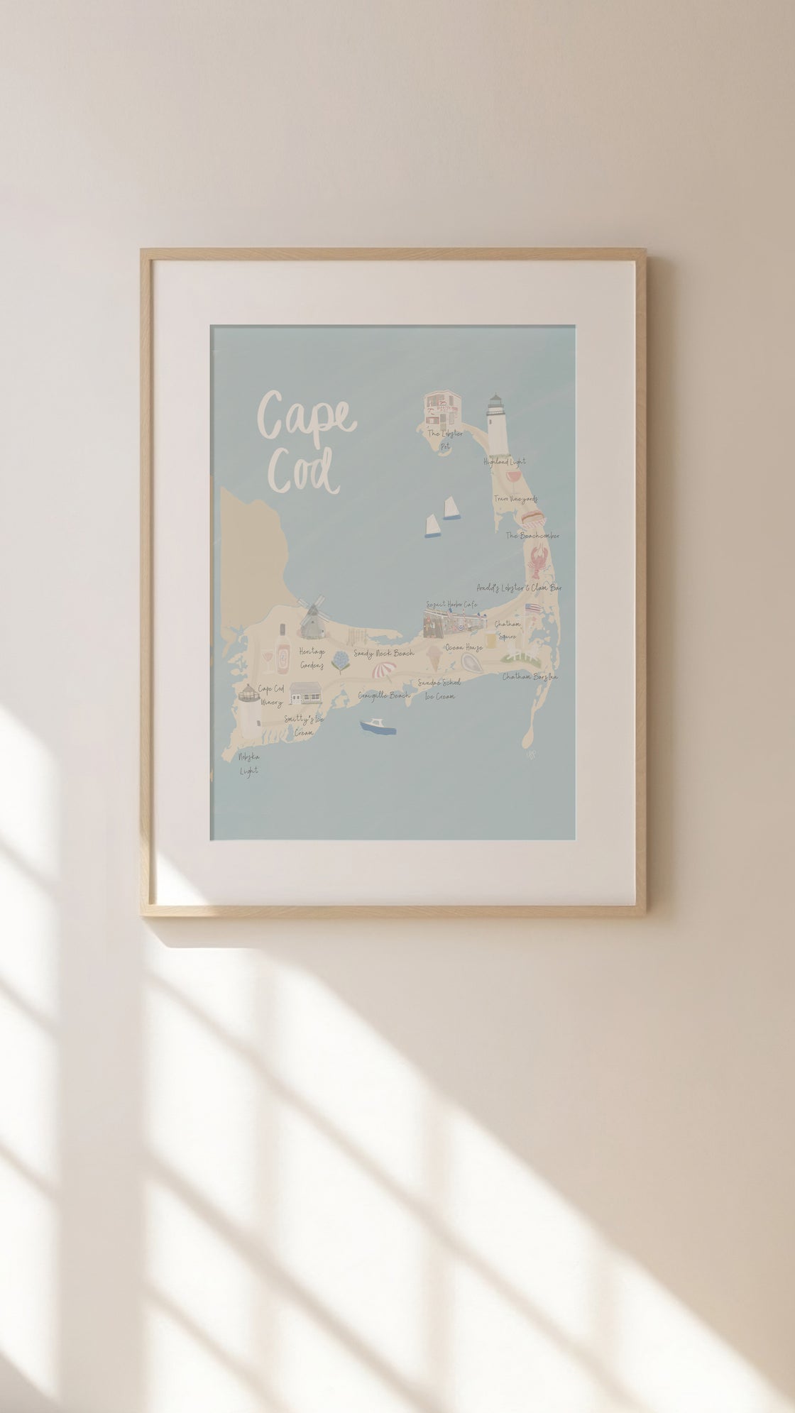 Cape Cod Map Print – Palm Prints