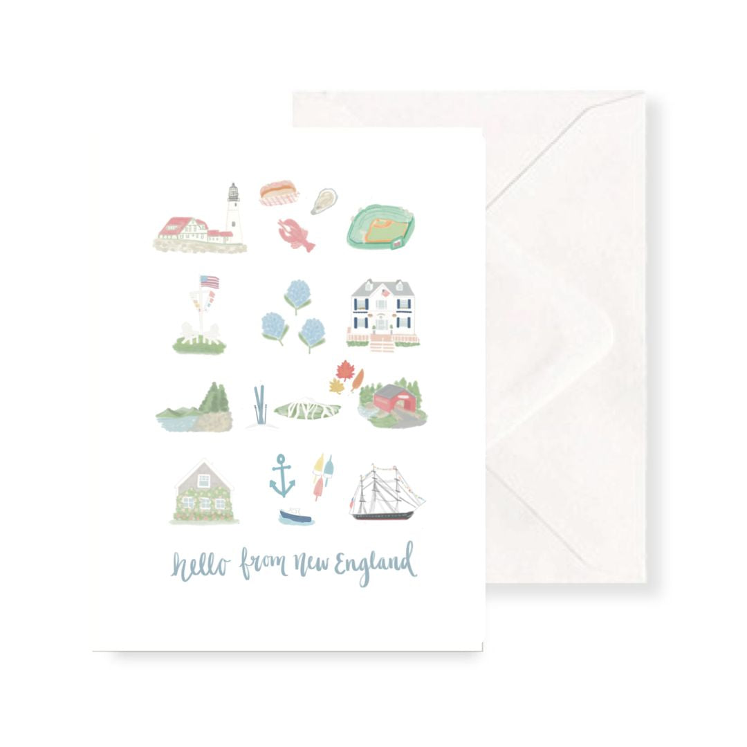 New England Greeting Card – Palm Prints