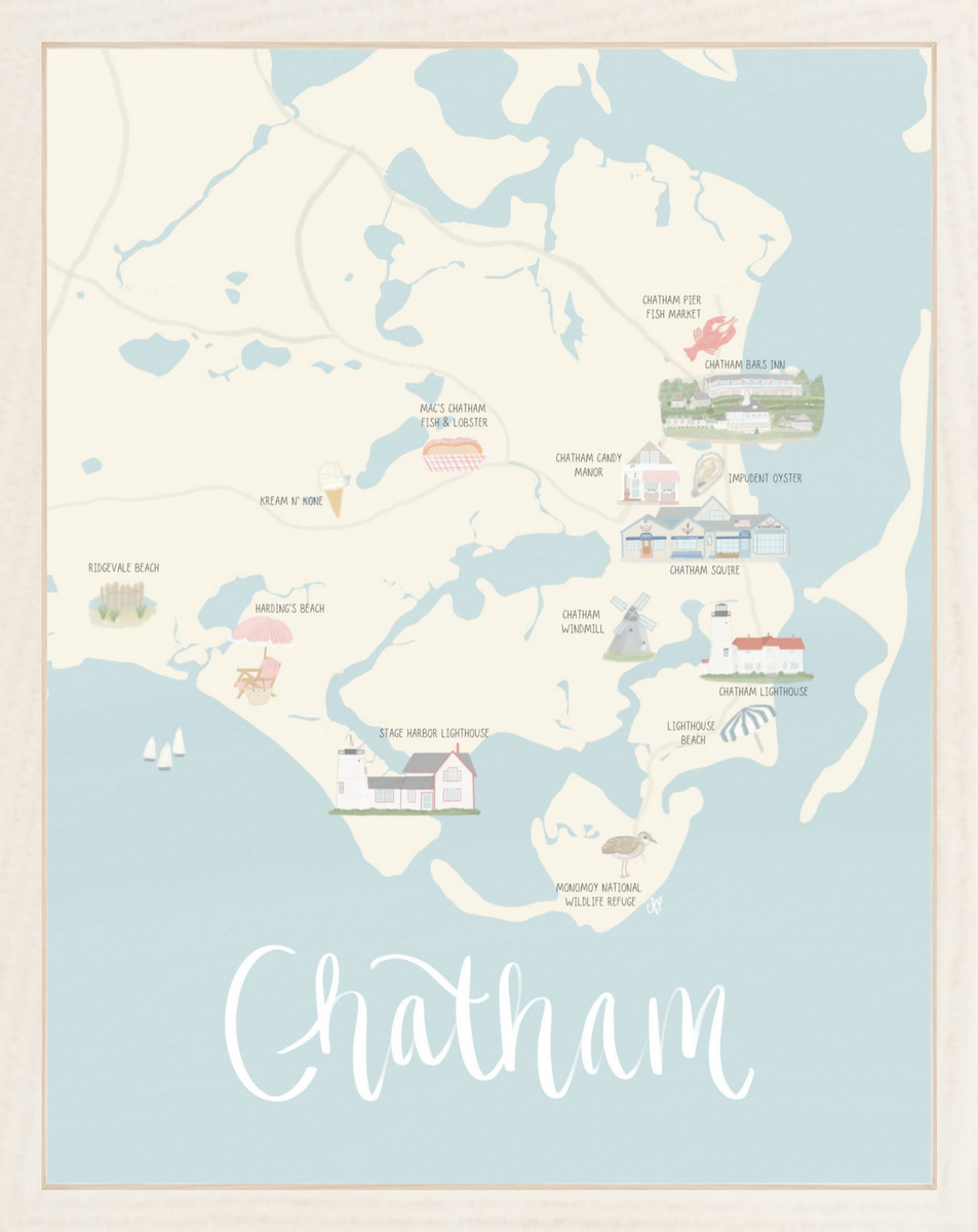 Chatham Map Print – Palm Prints