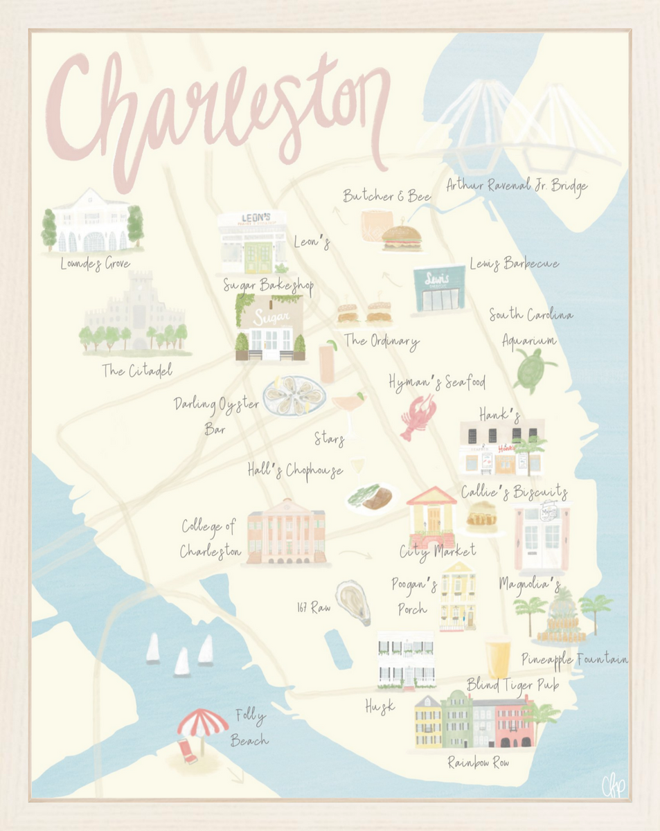 Charleston Map Print – Palm Prints
