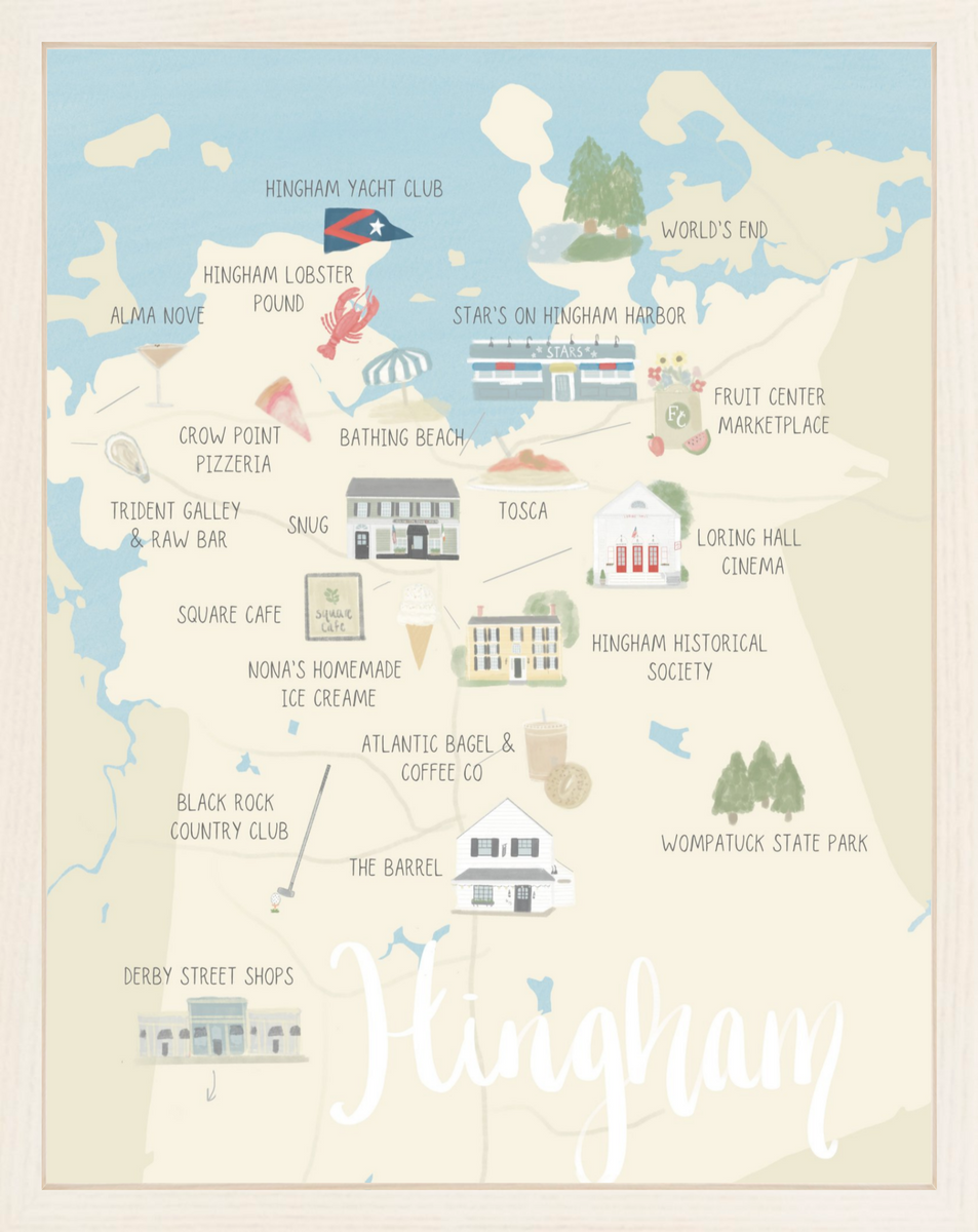 Hingham Map Print – Palm Prints