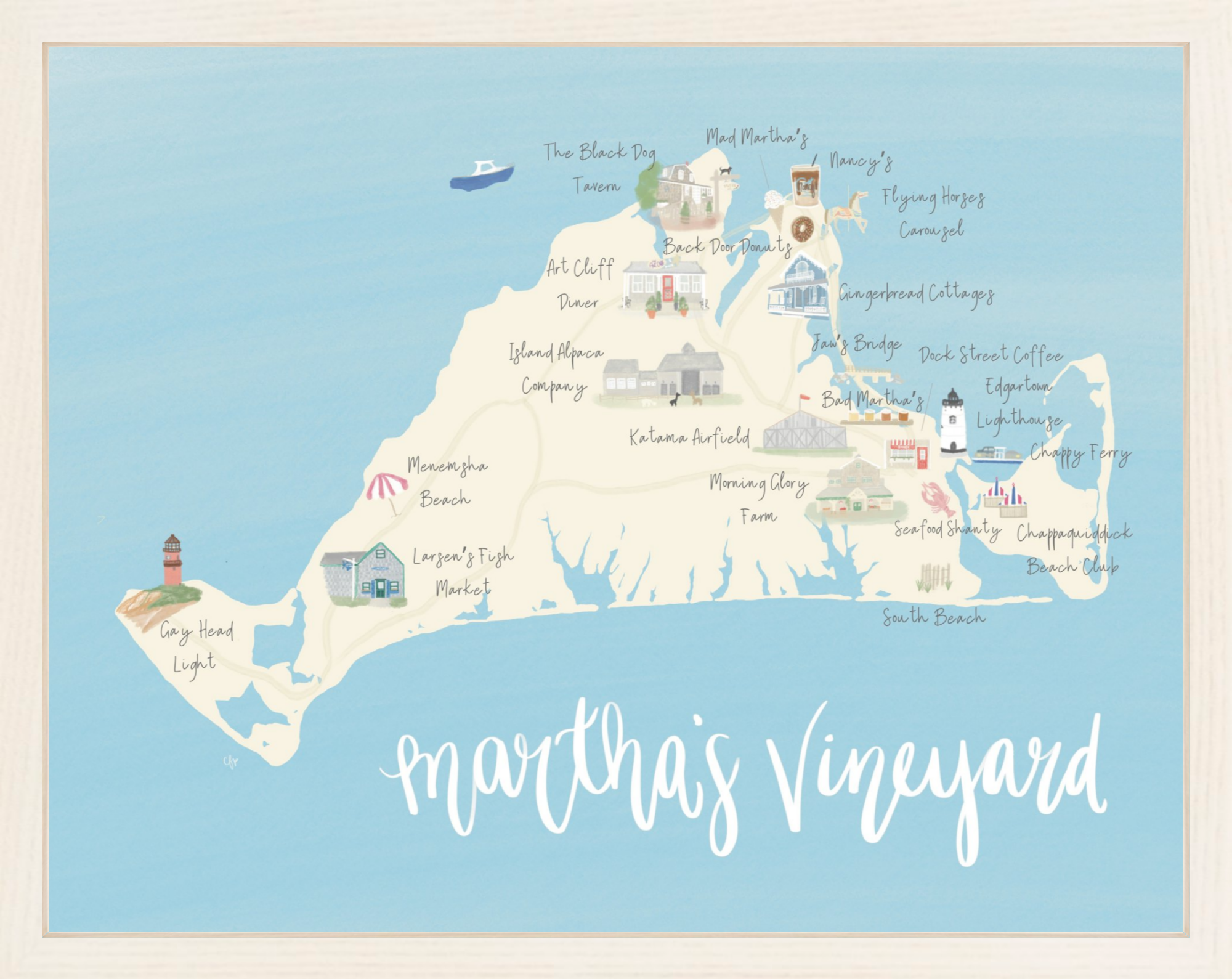 Map Of Marthas Vineyard Sightseeing Trail Sites – MV