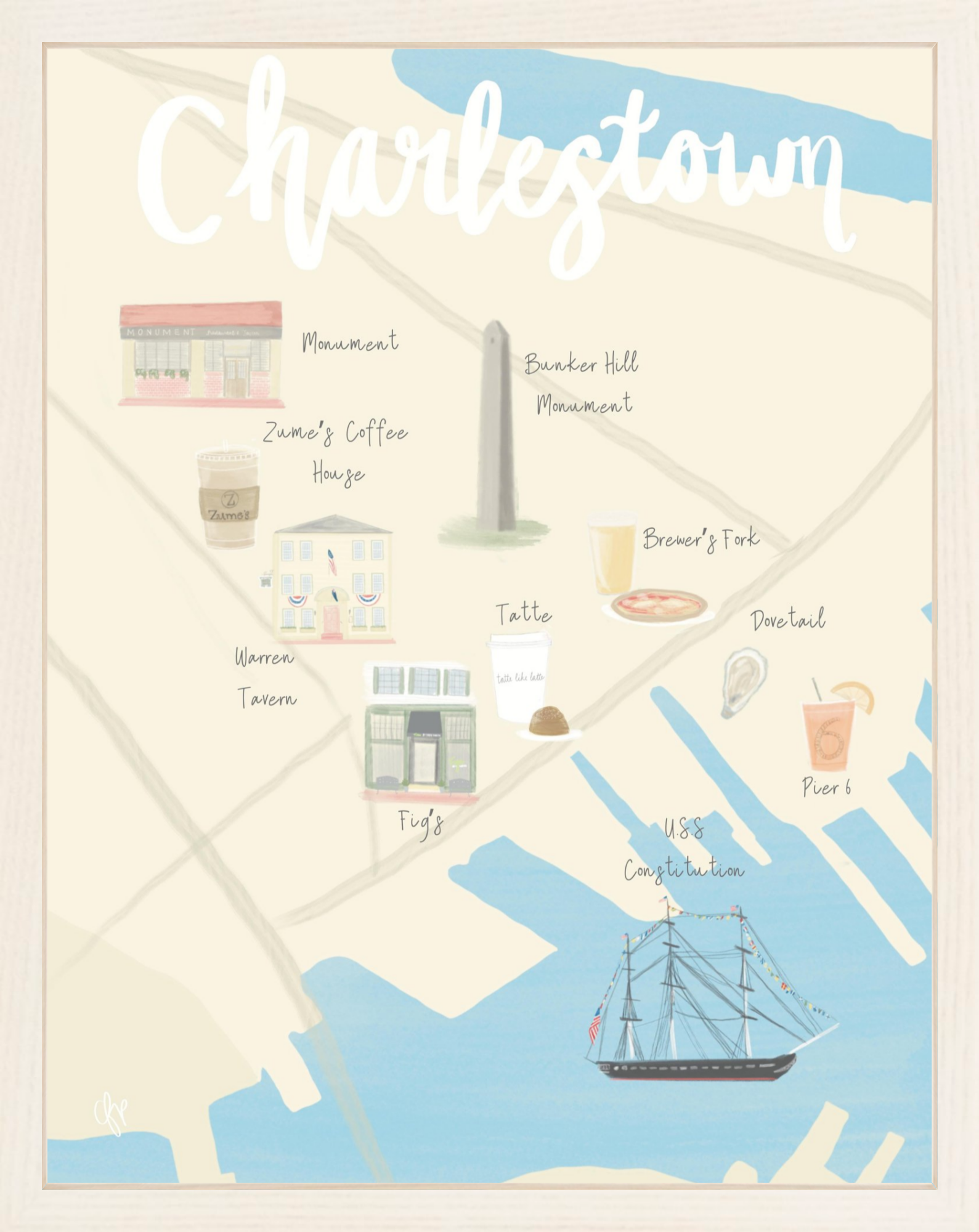 Charlestown Map Print – Palm Prints