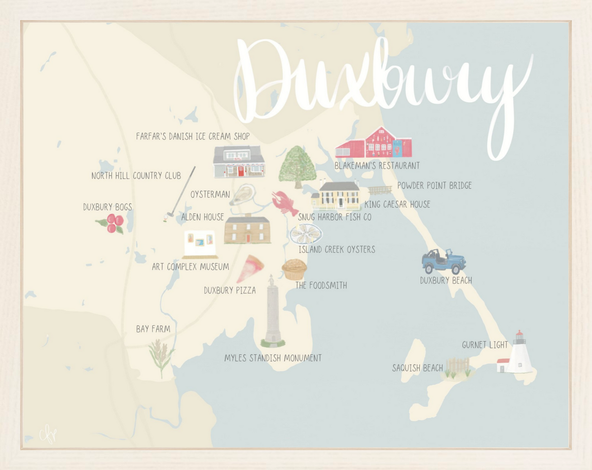 Duxbury Map Print – Palm Prints