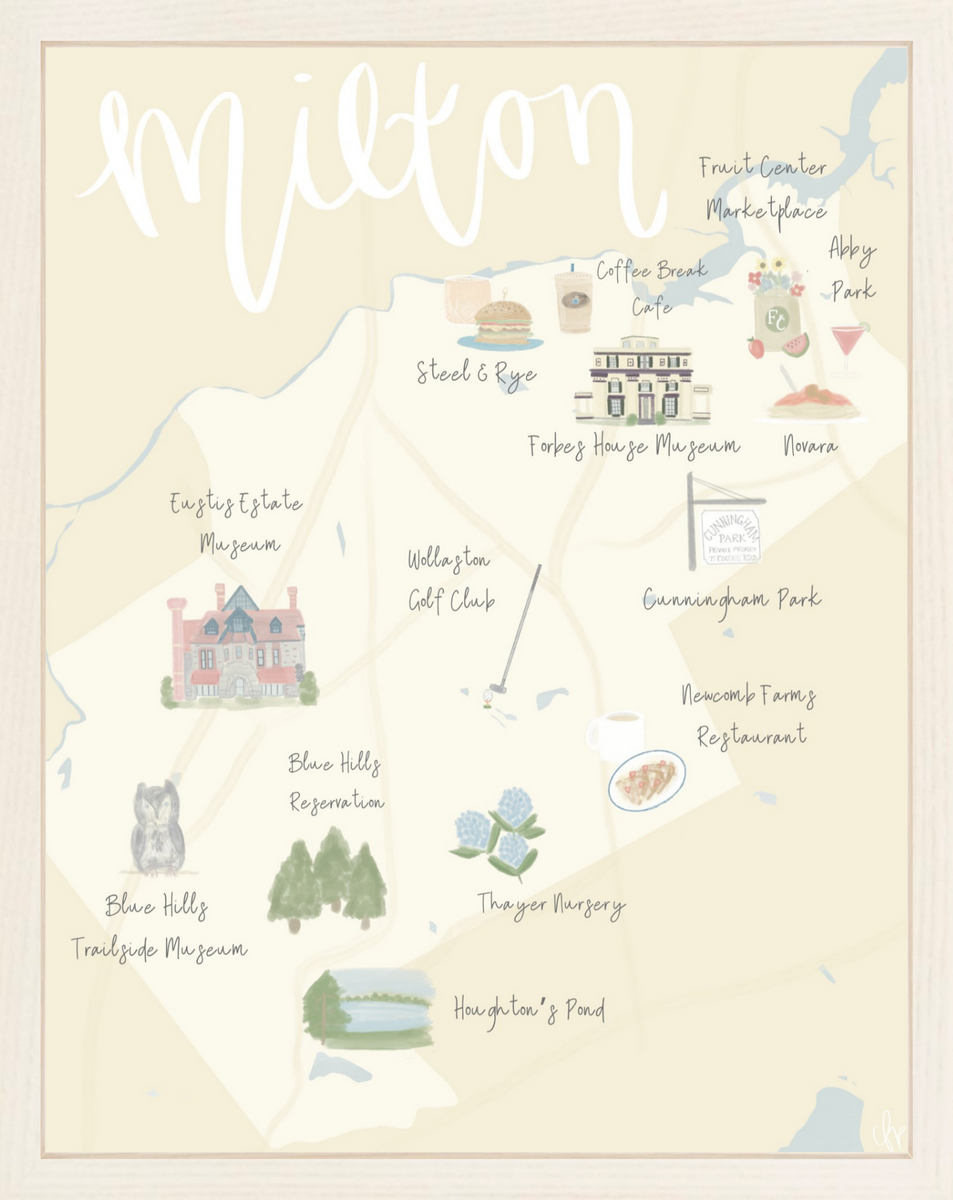 Milton Map Print – Palm Prints
