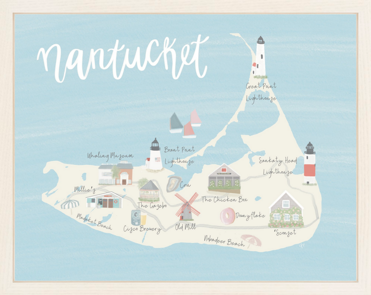 Nantucket Map Print – Palm Prints