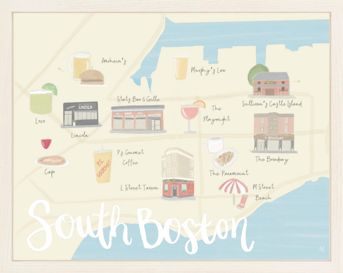 South Boston Map Print – Palm Prints